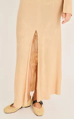 THE GARMENT Desire Cotton Button Maxi Dress - Tan