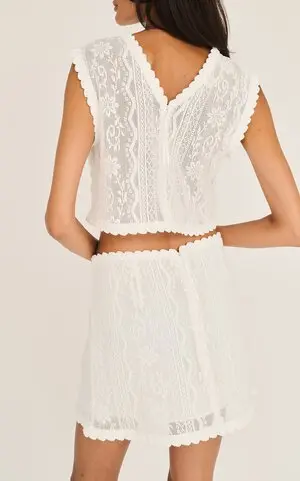 THE GARMENT Venice Cotton-blend Lace Mini Skirt