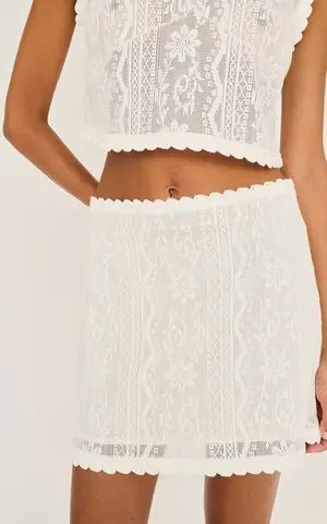 THE GARMENT Venice Cotton-blend Lace Mini Skirt