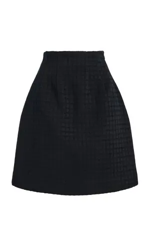 TOTEME Curved Cotton-blend Mini Skirt - Multi
