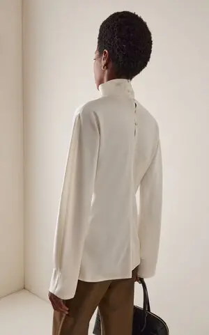 RÓHE Minimal-waisted Satin Top