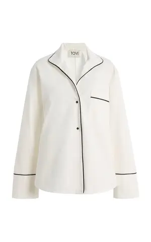 Tove Sylvie Collared Cotton Shirt - White