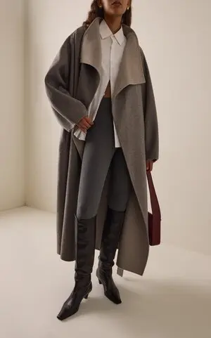 THE FRANKIE SHOP Leroy Reversible Funnel-neck Wool-blend Coat