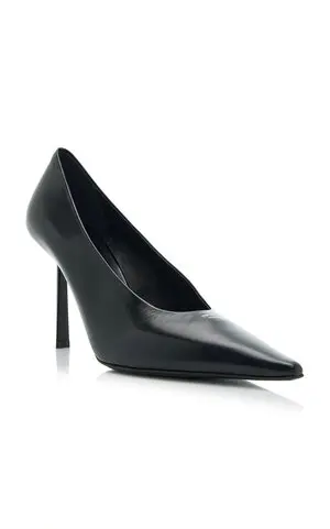 Prada High-shine Leather Slingback Pumps - Black