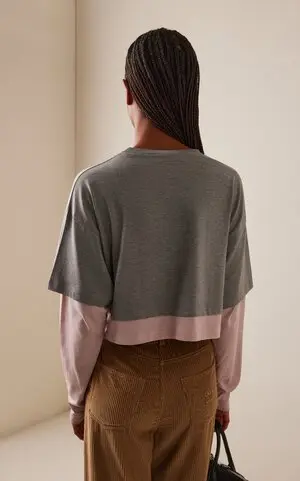 Miu Miu Layered Jersey Top