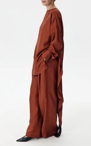 DI STAVNITSER New Relax Silk Pants - Red