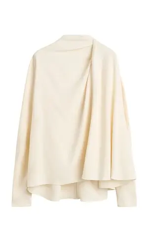 TOTEME Draped Cady Top - White