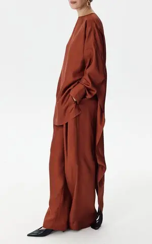 DI STAVNITSER Reversible Silk Blouse - Red