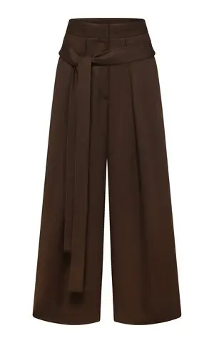 DI STAVNITSER Barcelona Wool-blend Pants - Brown
