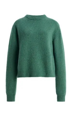 RÓHE Fitted Wool-blend Mouliné Sweater - Green