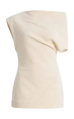 TOTEME Cotton One-shoulder Top - White