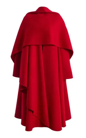 Tove Maxime Wool Scarf Coat - Red