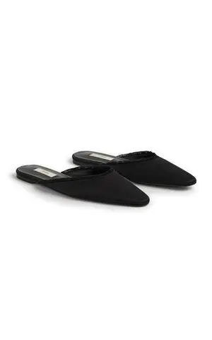 TOTEME Frayed Satin Lounge Slippers