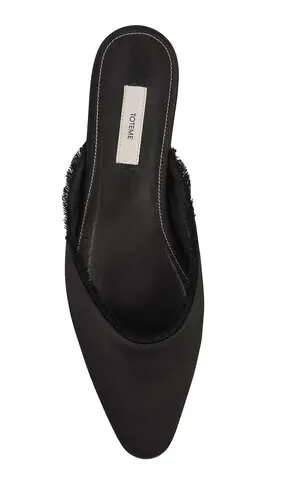TOTEME Frayed Satin Lounge Slippers