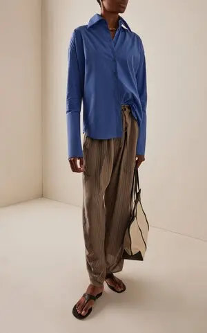 THE ANTEROS Exclusive Philo Cotton Shirt - Blue
