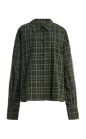 TOTEME Boxy Plaid Cotton Shirt - Print