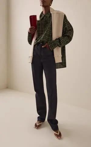 TOTEME Boxy Plaid Cotton Shirt