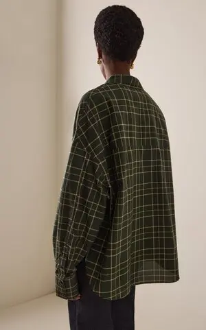 TOTEME Boxy Plaid Cotton Shirt