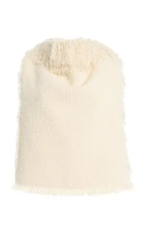 RÓHE Textured Fringed Boucle Top