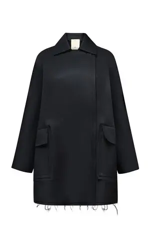 DI STAVNITSER Car Wool-silk Coat - Navy