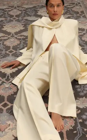 DI STAVNITSER Nera Wool-blend Pants - Ivory