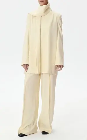 DI STAVNITSER Nera Wool-blend Pants - Ivory