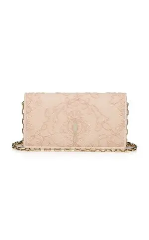 CHRISTIAN LOUBOUTIN Bettina Satin Lace Clutch