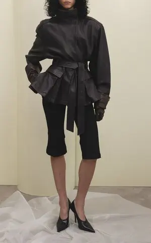 Arakii Belted Leather Jacket