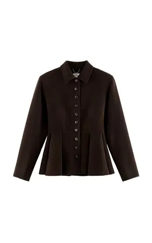 Arakii Peplum Wool-cashmere Jacket