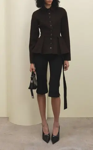 Arakii Peplum Wool-cashmere Jacket