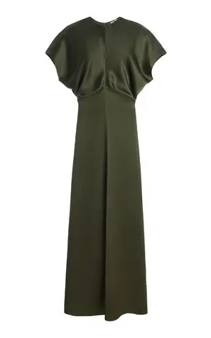 TOTÊME Toteme Slouch Waist Satin Midi Dress