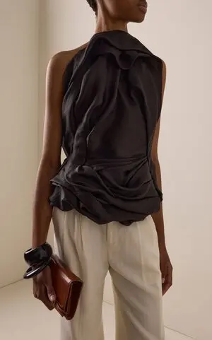 SLOAN Exclusive Sculptural Silk Top
