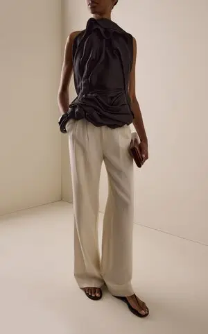SLOAN Exclusive Sculptural Silk Top