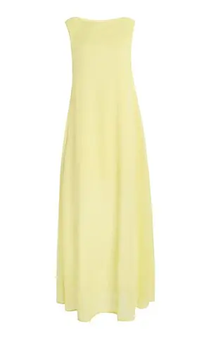 MARRAKSHI LIFE Column Cotton Maxi Dress - Yellow