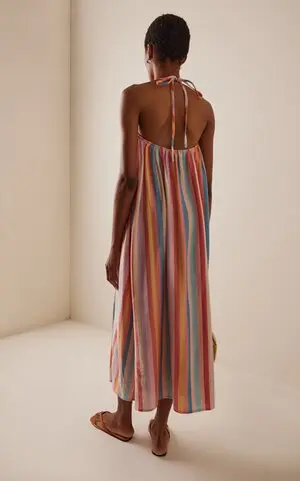 MARRAKSHI LIFE Striped Cotton Maxi Dress