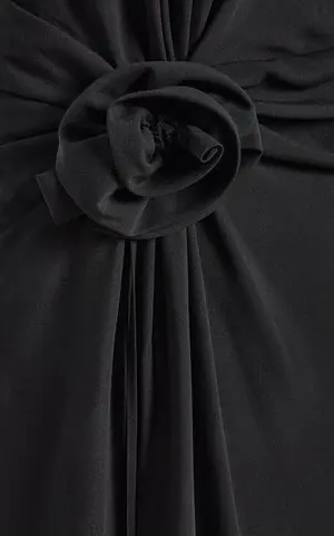 ROTATE BY BIRGER CHRISTENSEN Slit Crepe Maxi Dress