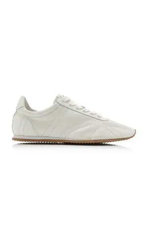 TOTEME Flex Leather Sneakers Ivory