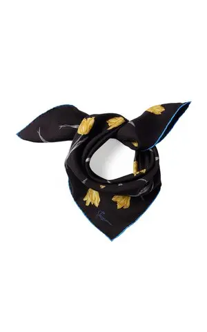 Jacquemus The Tulip Silk Scarf - Black