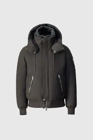 Mackage IKER 2-in-1 Down Bomber With Removable Shearling Bib Carbon