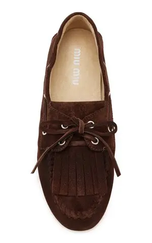 Miu Miu Suede Boat Shoes