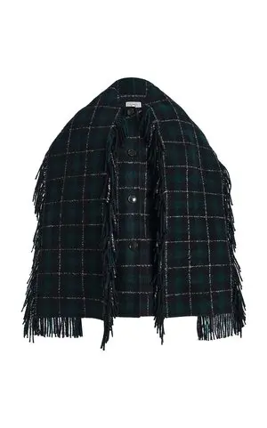 TOTEME Fringed Scarf Wool-blend Jacket