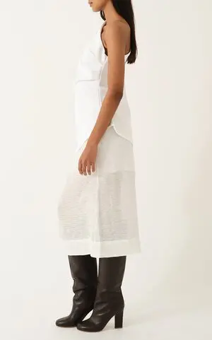 THE GARMENT Glam Cotton-blend Asymmetric Tee
