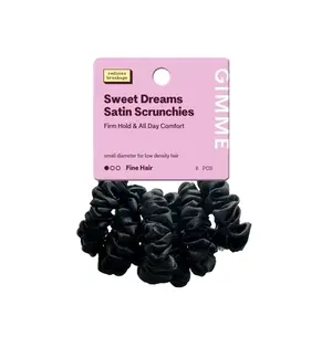 GIMME BEAUTY Slim Satin Hair Scrunchies - No Color