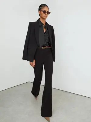 REISS Gabi Flared Suit Trousers