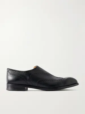 Balenciaga Weston D'orsay Leather Oxford Shoes - Black