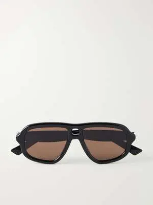 Bottega Veneta Sophia Ribbon Aviator-style Acetate Sunglasses - Black