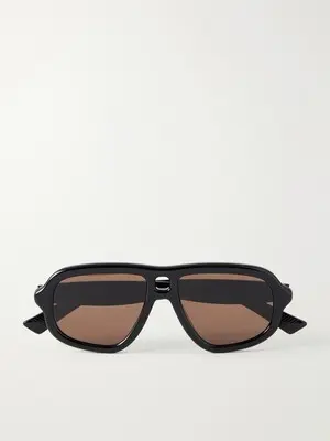 Bottega Veneta Sophia Ribbon Aviator-style Acetate Sunglasses - Black