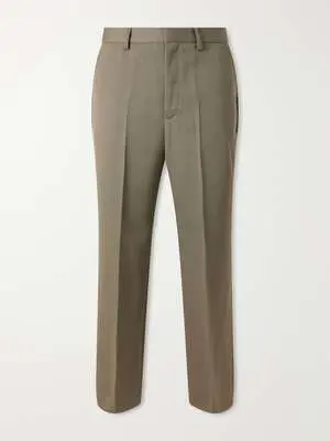 SECOND / LAYER Zooty Straight-leg Wool-twill Suit Trousers - Brown