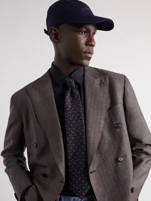 Brioni Baseball Cap With Logo Embroidery - Blue