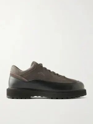 Diemme Cornaro Gala Leather-trimmed Suede Hiking Boots - Gray